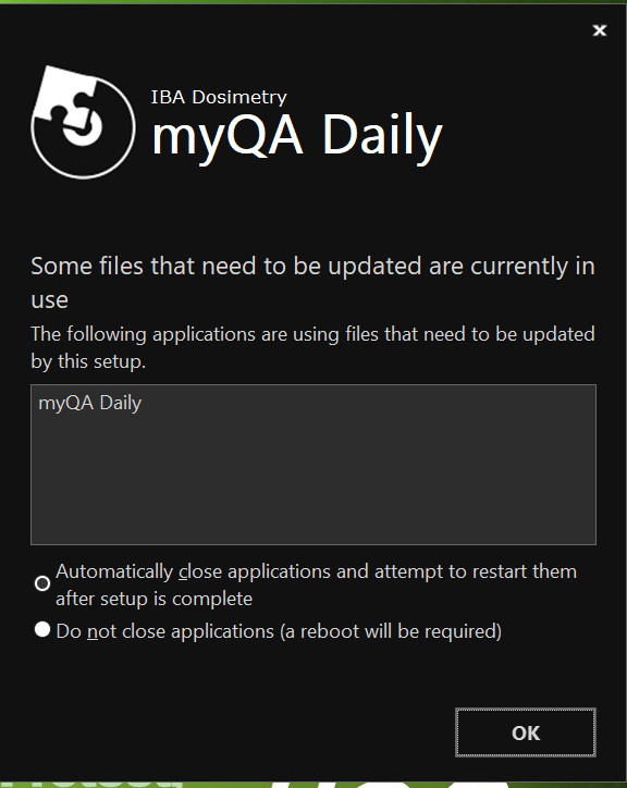 How to upgrade the myQA Daily Software? – IBA Dosimetry Service & Support